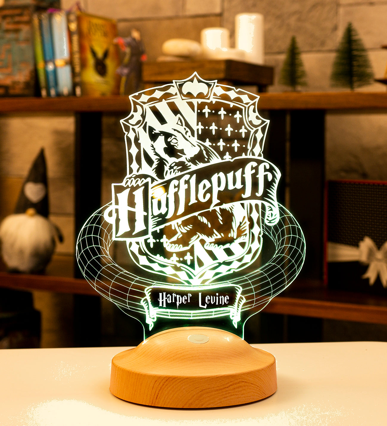 Harry Potter Hogwarts Hufflepuff Personalized UV Printed Gift Wooden C